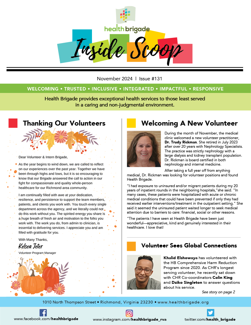November Newsletter - Health Brigade